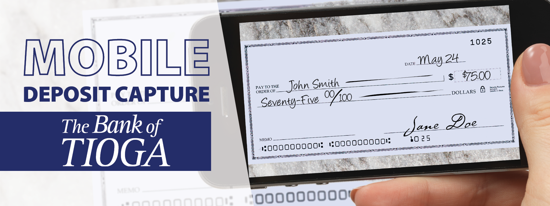 Make a deposit using the camera in your mobile phone!